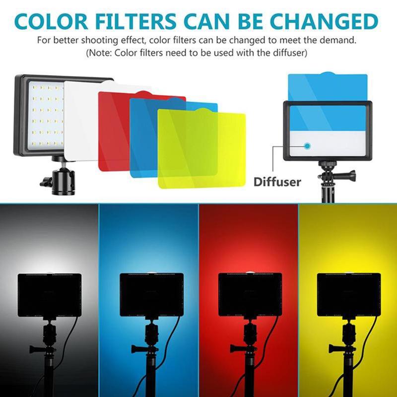 2Pc LED Video Light Colorful Lighting Kit for Low Angle Shooting ...