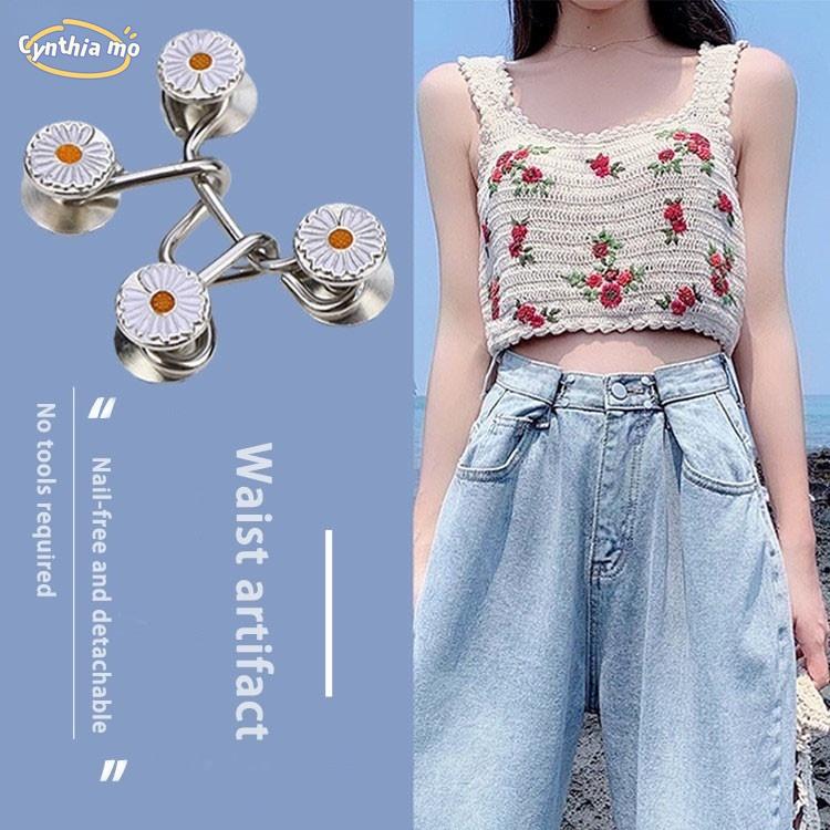 【Fulisa】Waist Buttons Nail Free Detachable Jeans Waist Stretch - TikTok ...