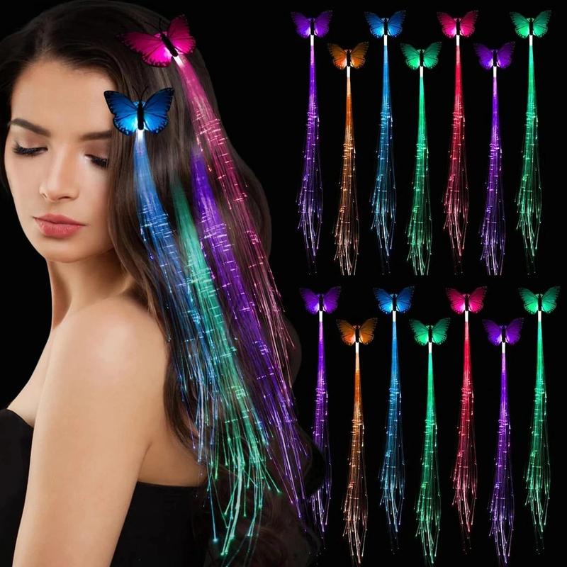 5-10Pcs LED Butterfly Hairpin Party Decoration Christmas Children ...