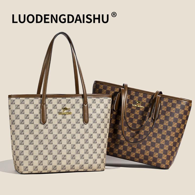 Genuine Goods New Women's Chic Bag Large Bag Printed Soft Leather ...