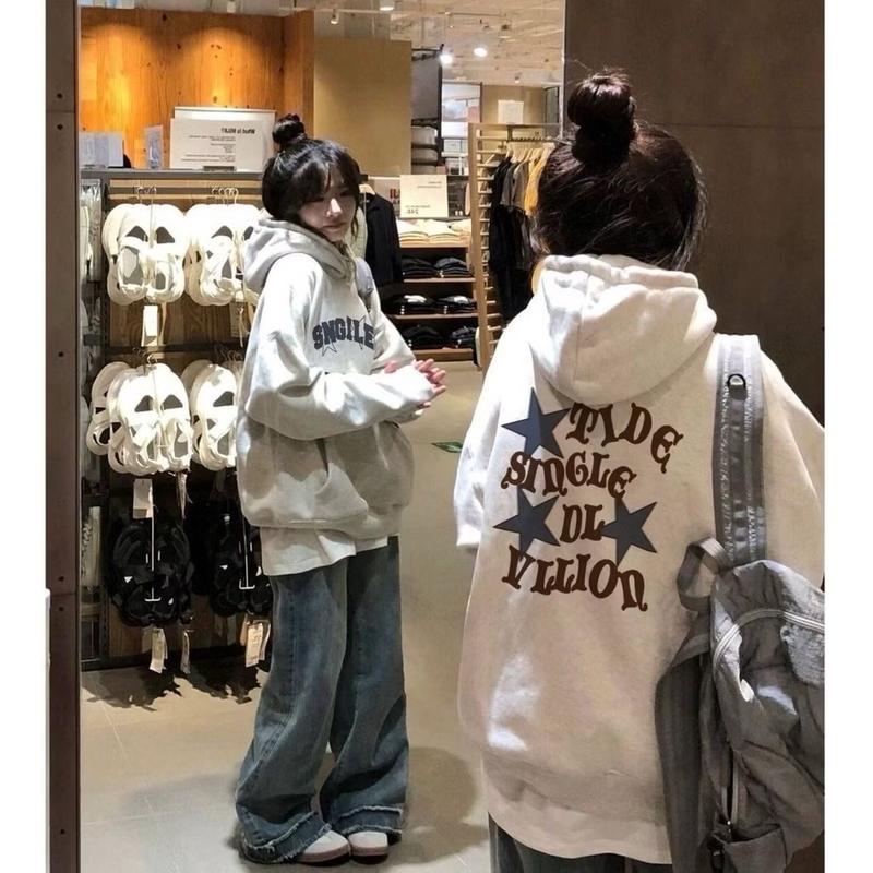 Áo hoodie nỉ bông form rộng unisex họa tiết in chữ SNGILE nam - TikTok ...