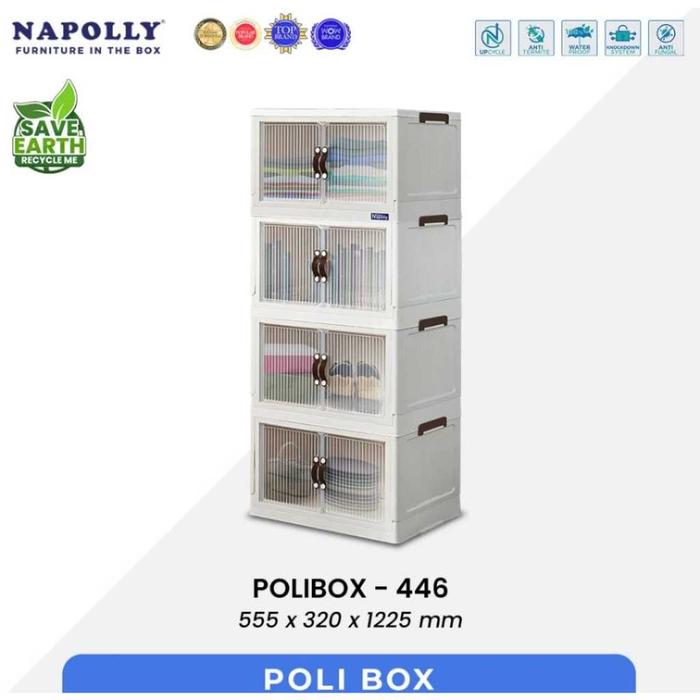 Jual LEMARI PAKAIAN PLASTIK NAPOLLY POLIBOX LOCKER BOX PINTU TRANSPARAN ...