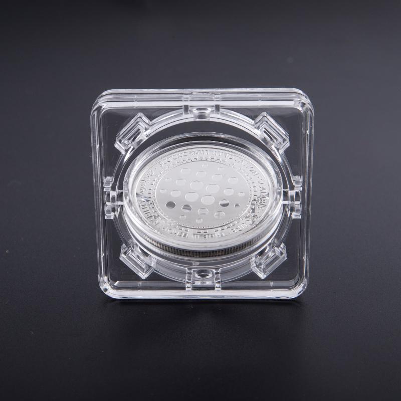 [YZV]4cm Acrylic Coin Display Case Transparent Box Commemorative ...