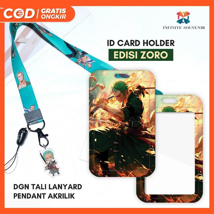 Promo [N003] ZORO / Name Tag ID Card Holder Motif Karakter Zoro One ...