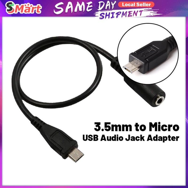 【In Stock】30/200cm Micro USB Male TO DC 3.5mm Famale Audio RCA - TikTok ...