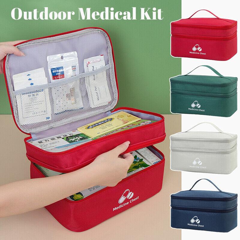 Double-layer Family First Aid Kit Portable Outdoor Storage Bag - TikTok ...
