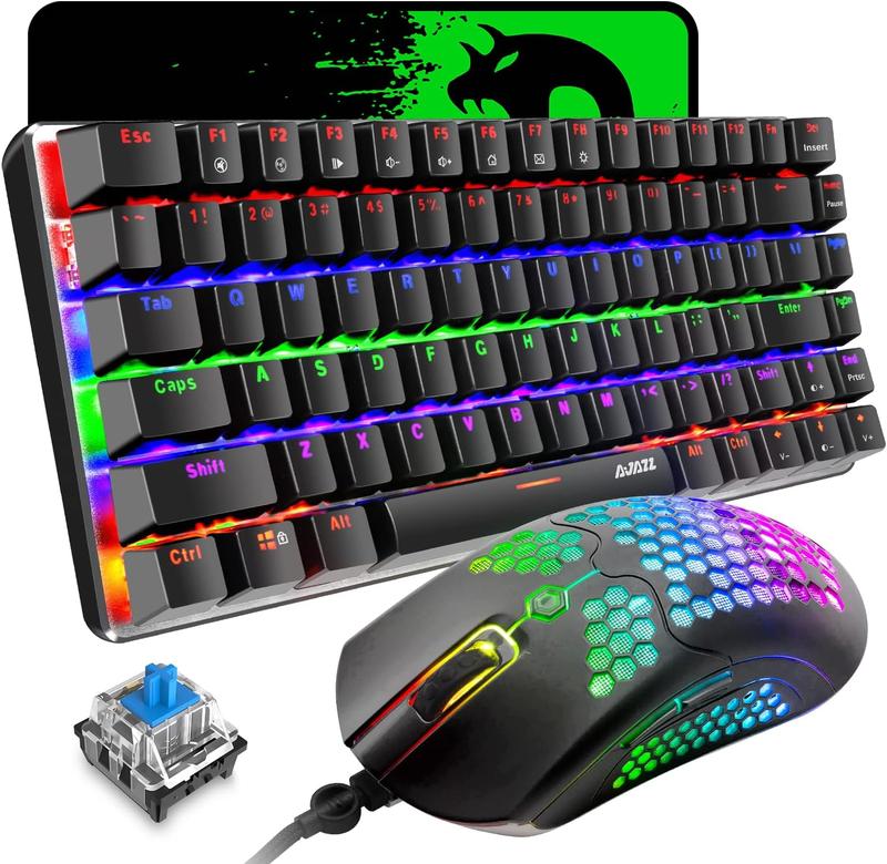 MAMBASNAKE×ZIYOU LANG Gaming Keyboard and Mouse and Mouse Pad,Wired ...