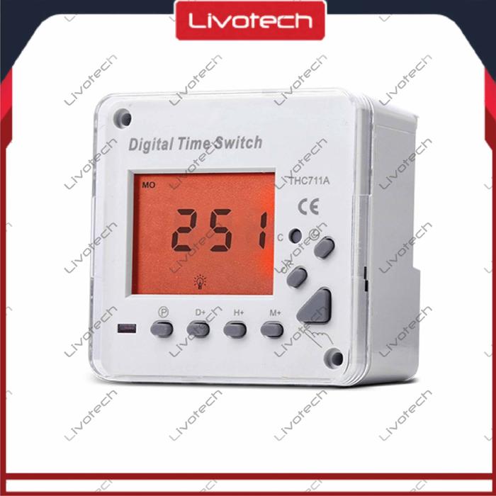 Jual LIVO Timer THC711A AC 220V 16A HWTHC711A THC Weekly Programmable ...