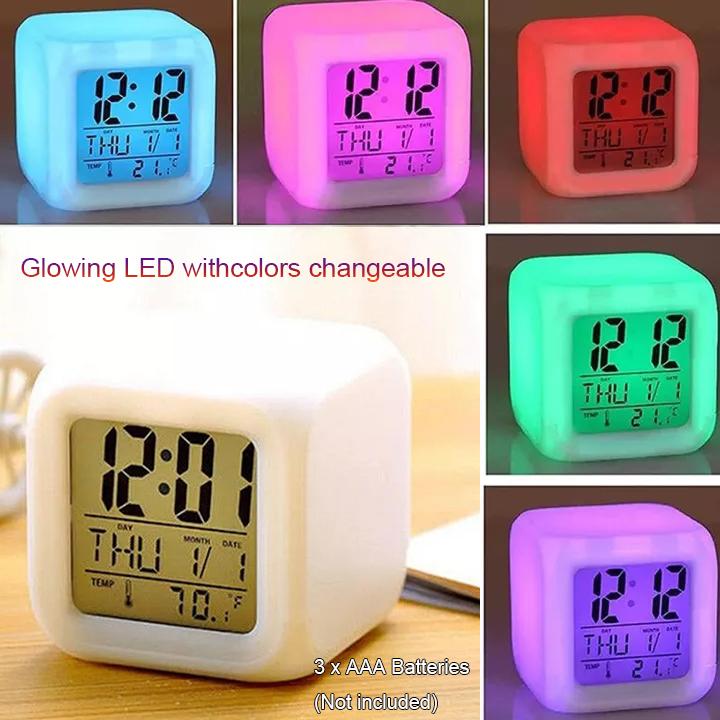 [Popular] LED 7-Color Changable Digital Alarm Clock Creative - TikTok ...