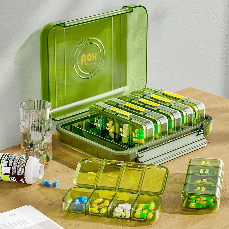 Portable Pill Box Upgraded Tablets for Seven Days a Week Storage ...