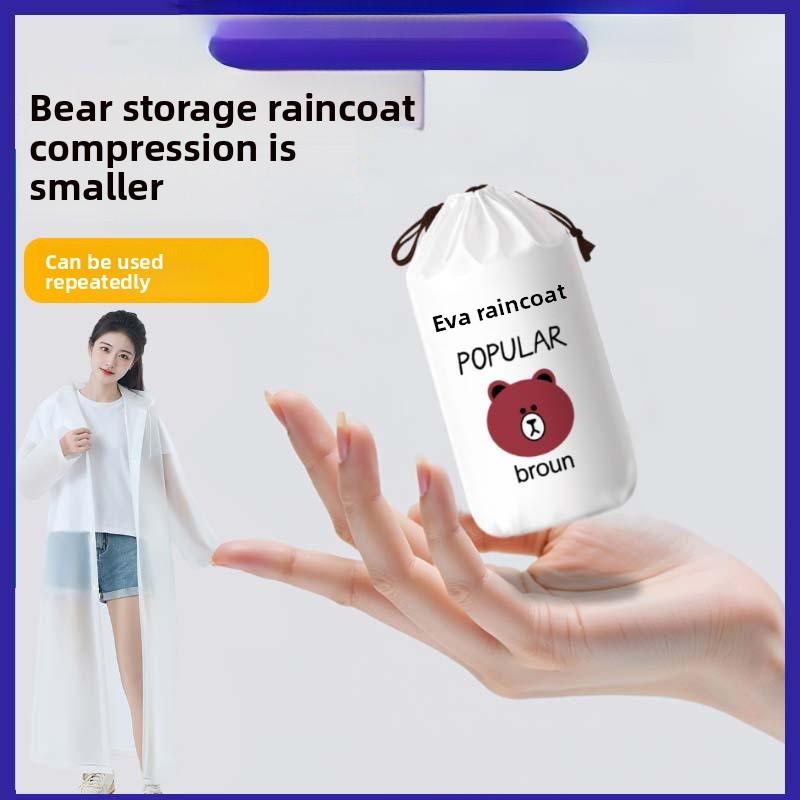 Non-disposable, thickened raincoat with hanging and storage functions ...