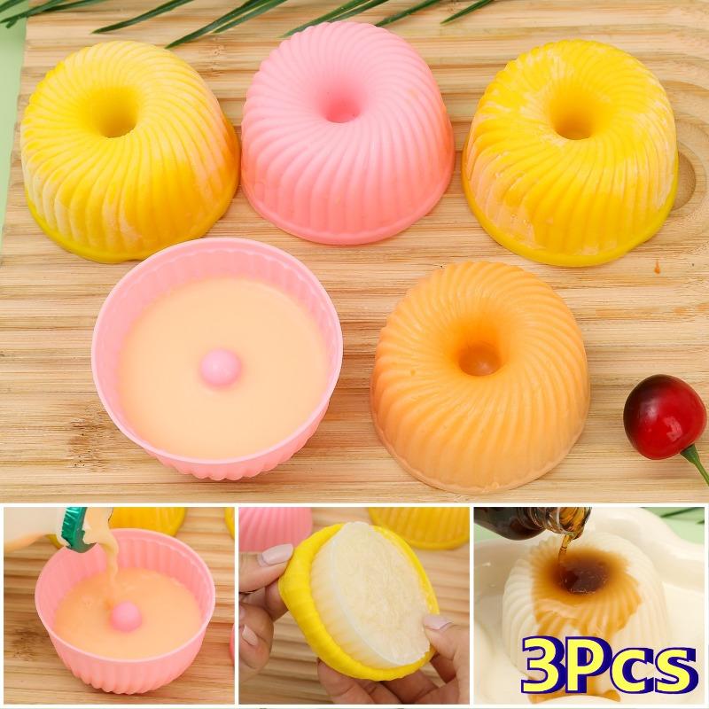 1/3Pcs DIY Caramel Pudding Mousse Cake Silicone Mold French Pastry ...