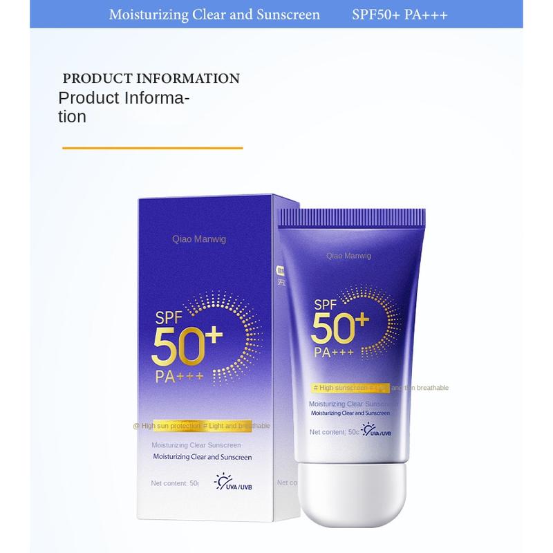 Qiaoman Weige, Sunscreen SPF50+ PA+++ Refreshing for Men and Women ...