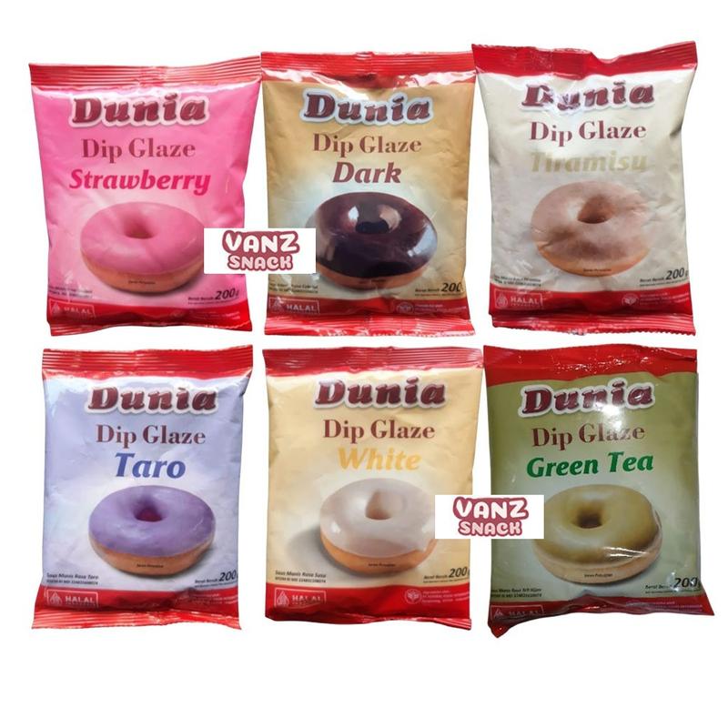 Dunia Dip Glaze Topping Donat Kue Donut Halal - Netto 200 gr - Shop ...