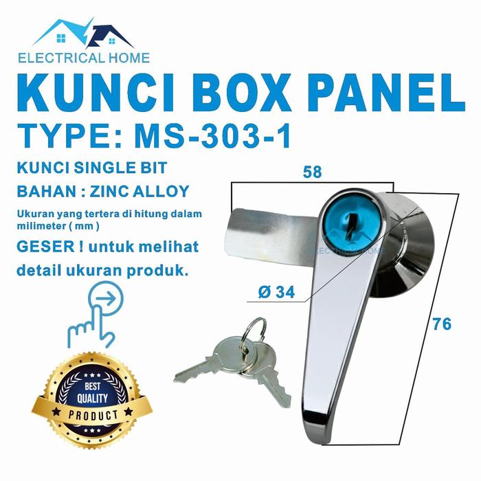 Jual Kunci Box Panel MS-303-1 Handle Panel (76mm) - Kota Surabaya ...