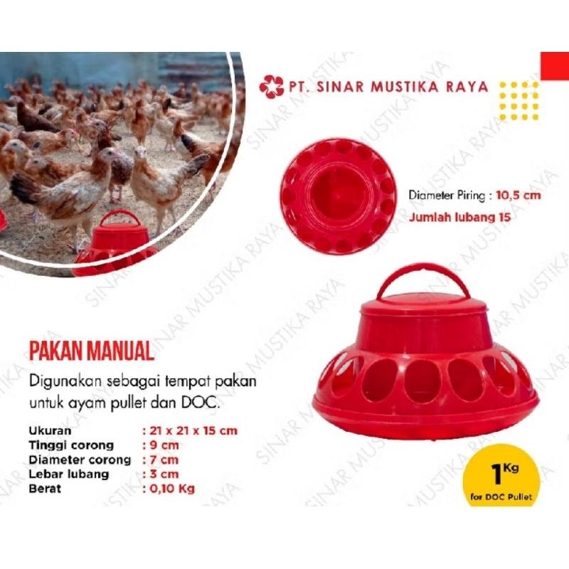 TEMPAT PAKAN FAN FEEDER AYAM PUYUH MERPATI BURUNG 1kg - Shop | Tokopedia