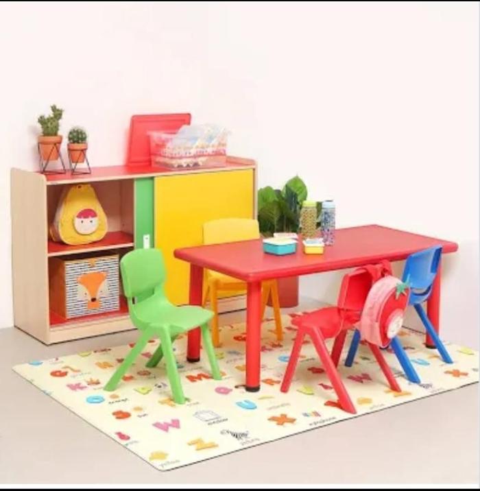 Jual PREMIUM TEBAL MEJA BELAJAR SEKOLAH ANAK SET KURSI BANGKU COLORFUL ...