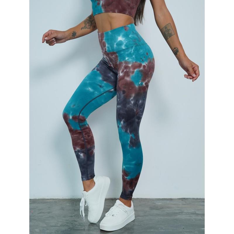Slim Fit European and American Seamless Yoga Pants Digital Printing ...