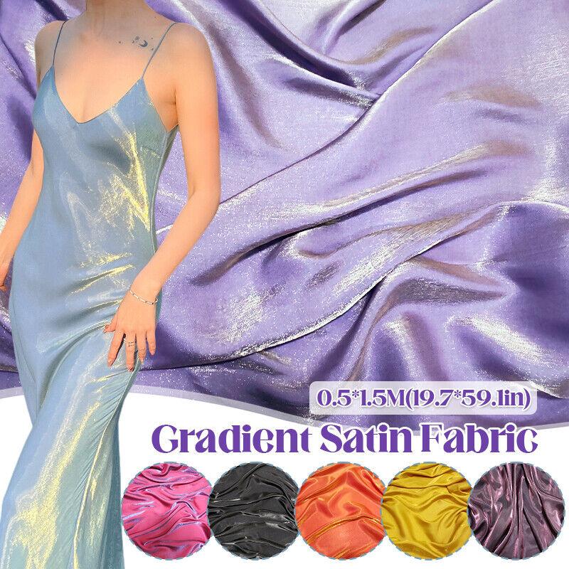 0.5*1.5m Shimmer Silk Fabric Premium Diy Glitter Silk Satin Clothing ...