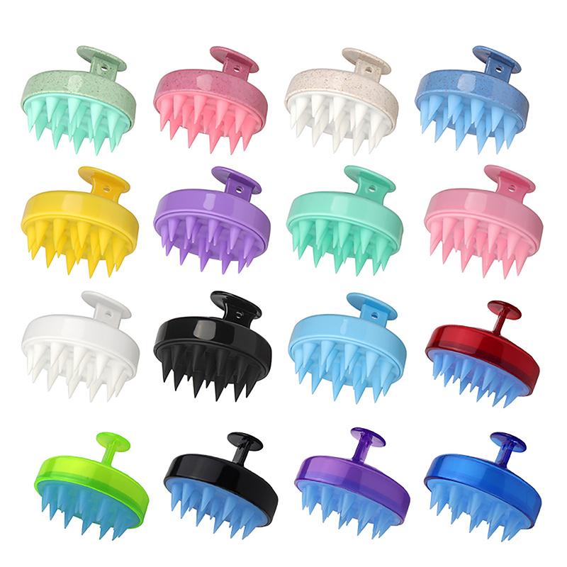Plastic Silicone Massage Comb Clean The Scalp Thoroughly Scalp Massage ...