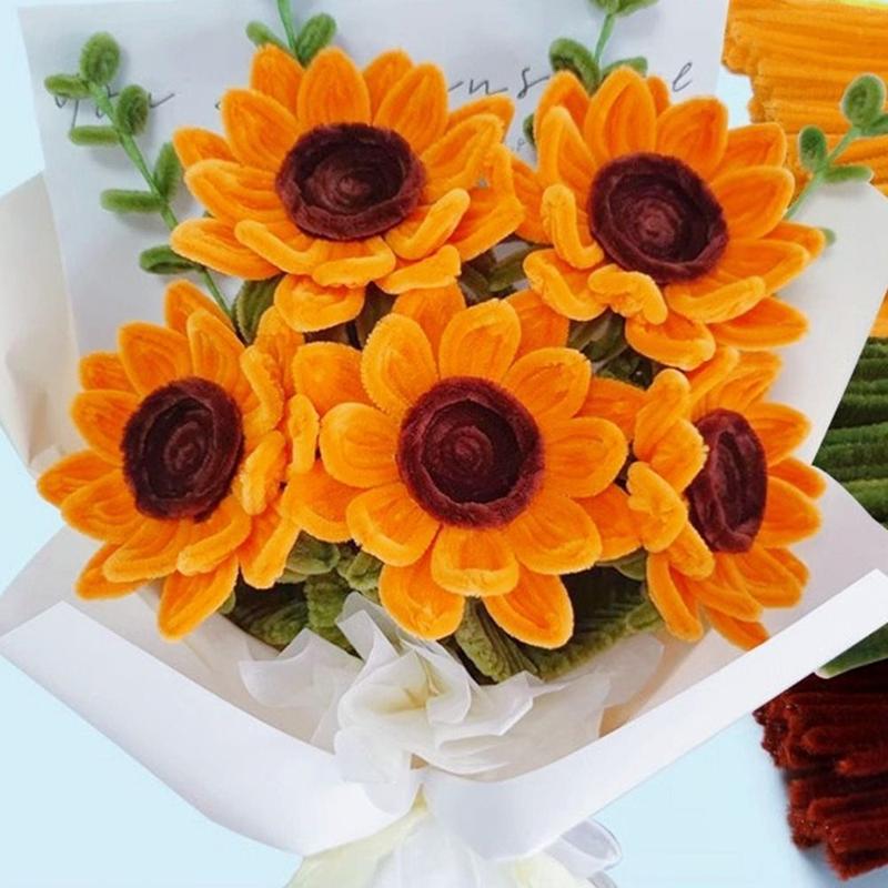 Durable Fashion Giant Sunflower Twister Stick Bouquet Unfinished ...