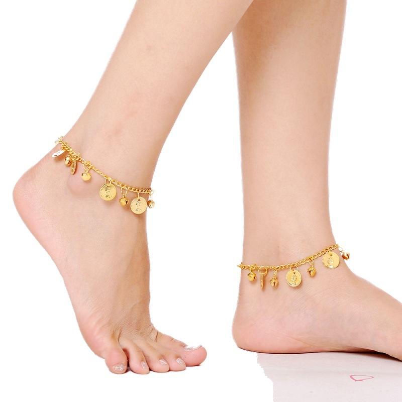 Gelang Kaki Loceng Syiling, Warna Emas, Sesuai untuk Persembahan ...