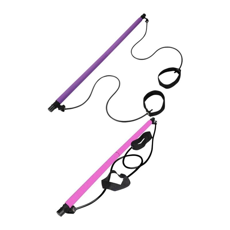 2 Stage Pilates Bar Equipment Yoga Pull Rod for Home Gym Workout ...