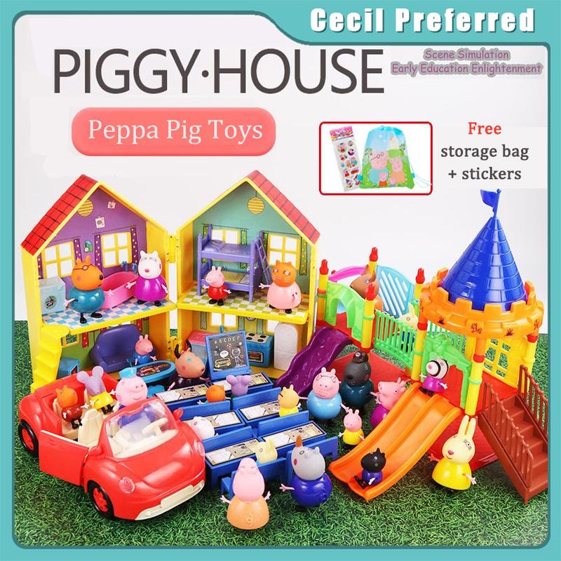 Piggy Dollhouse Pig Set Doll Car DIY Fun Deluxe Set Collection - TikTok ...