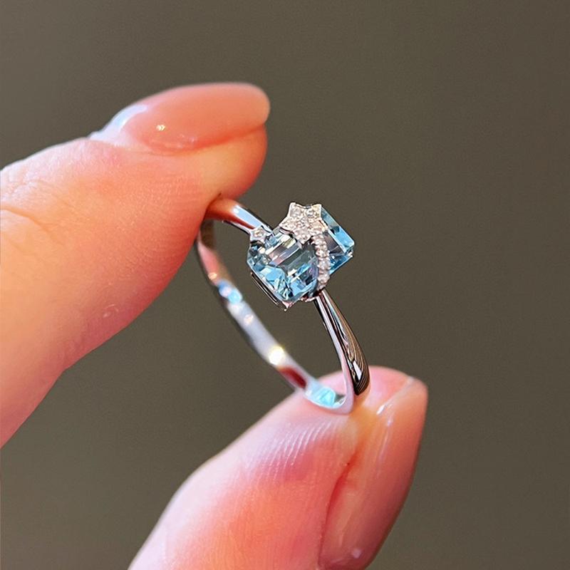 S925 Silver Shooting Star Ocean Blue Ring for a Delicate and - TikTok ...