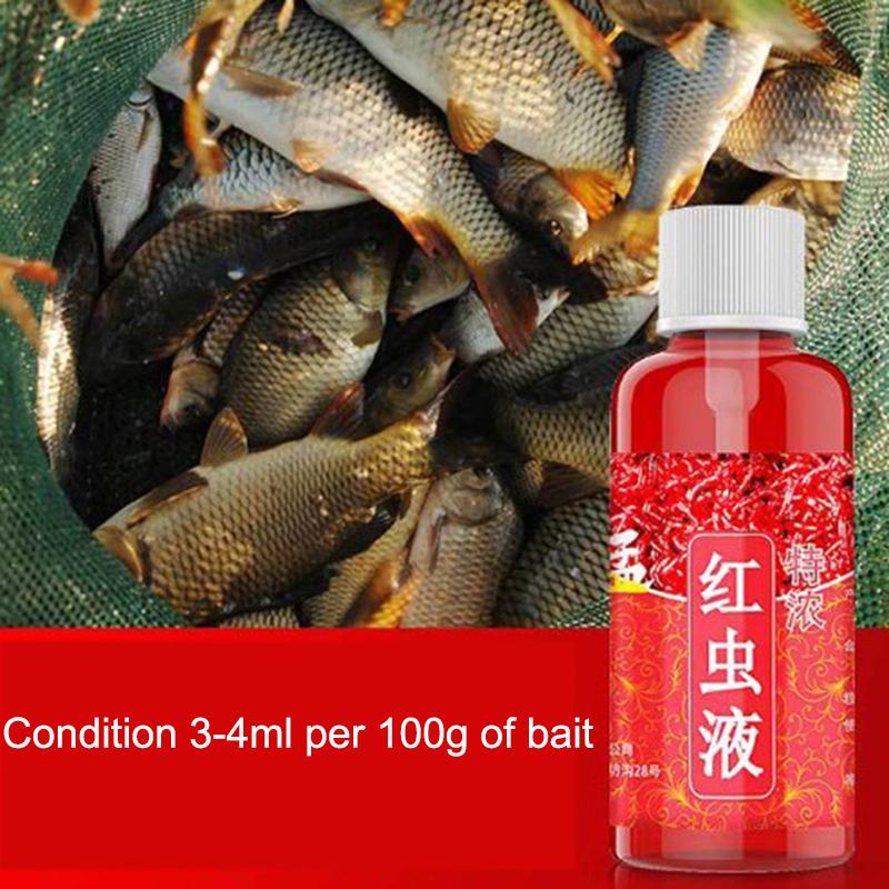 Fish Bait Additive 60ml Concentrated Red Worm Liquid High Concentration ...