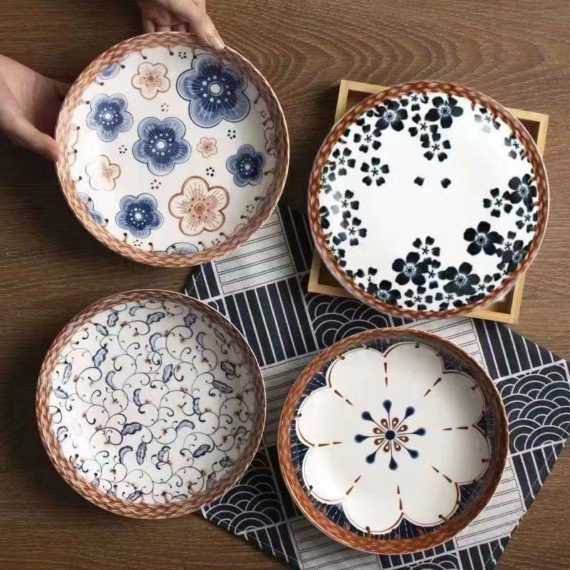 Multiple Mix And Match 8-inch Plates Ceramic Home Cooking Multi-color ...