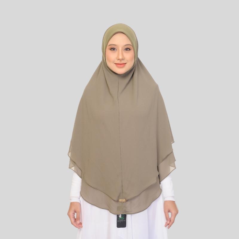 Khimar Labuh 2 Layer Awning Scuba Sarung Haji Umrah Mini Telekung ...