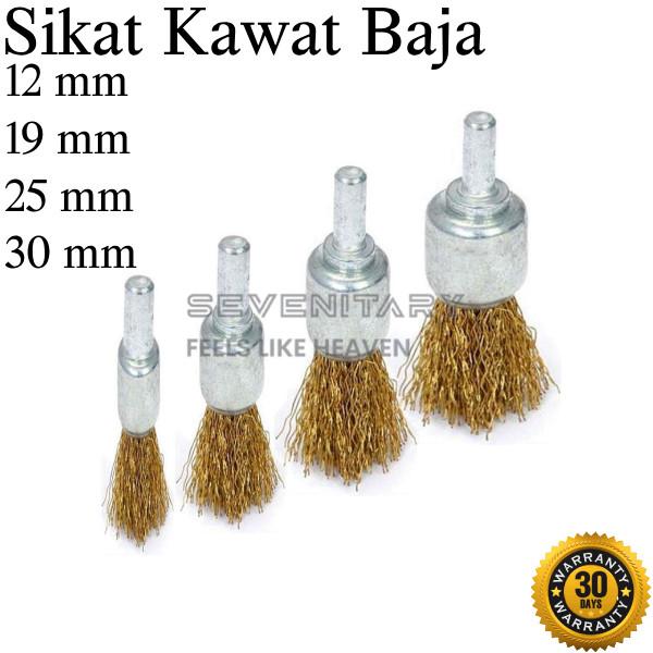 Jual Sikat Kawat Baja Wire Gerinda Model Lurus 12/19/25/30 mm - (L-8982 ...