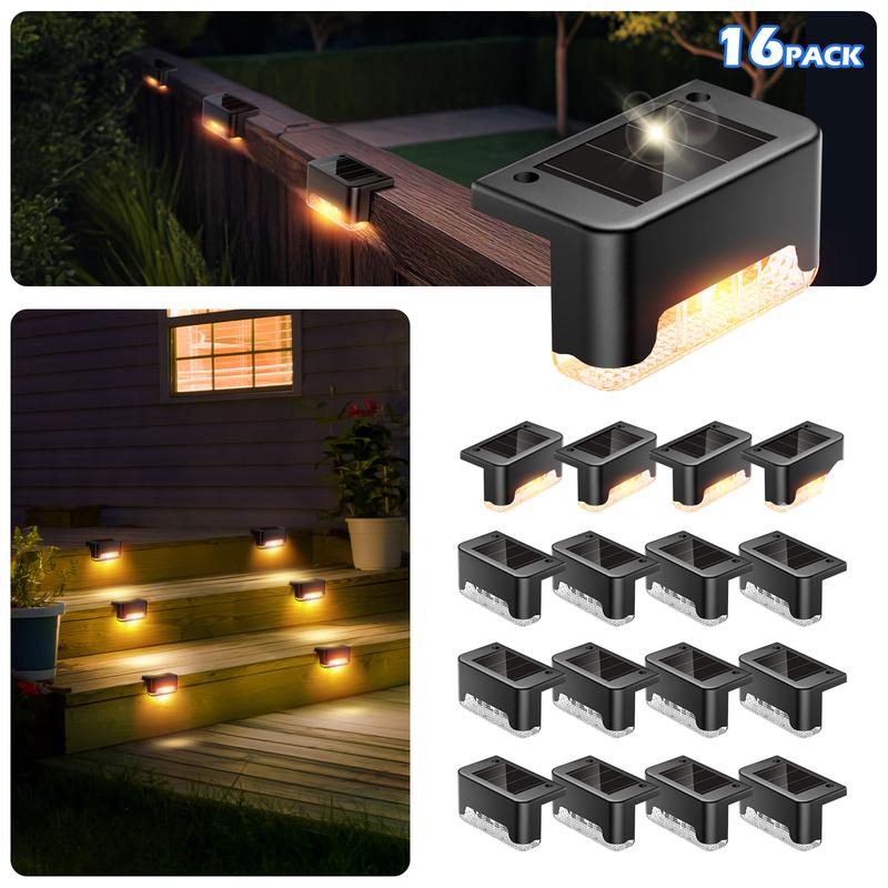 Lampu Dek LED Suria Luaran, 8PCS / 16PCS, Lampu Laluan, Sesuai - TikTok ...