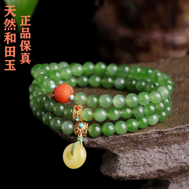 Gelang Tangan Jed Hijau Jed Hetian, Alamiah, Gelang Wanita, Gancu ...