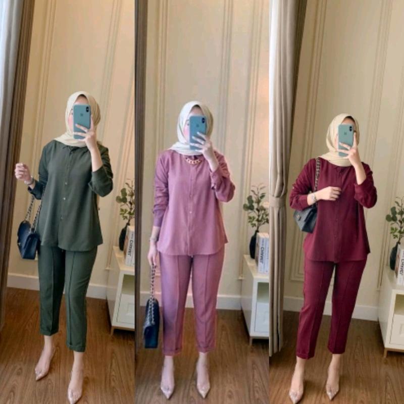 daily set / one set polos premium / setcel viral terbaru / setelan ...