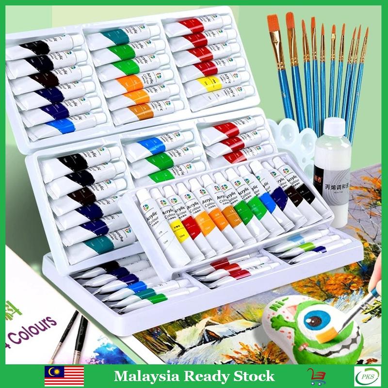 Acrylic Color Paint Set 12ml 12/18/24/36 Colors Artist Drawing - TikTok ...