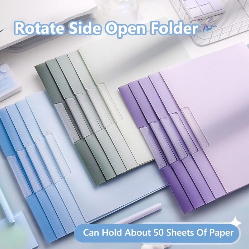 5PCS/Set High Quality Gradient Color A4 File Folder Rotating - TikTok ...