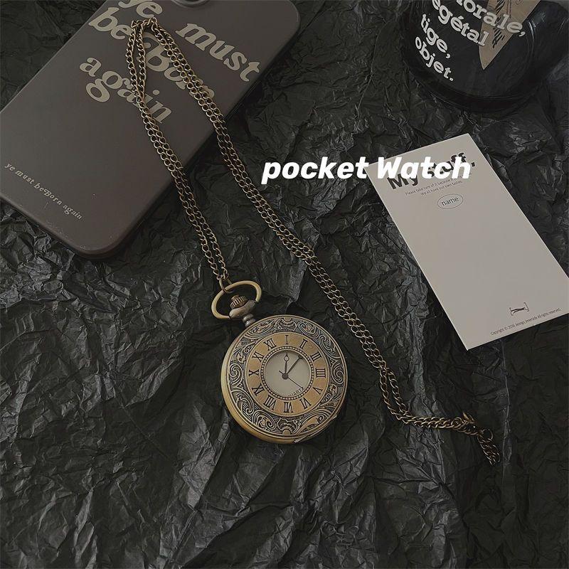 Jam Tangan Poket, Gaya Retro, Reka Bentuk Kerang, Antik, Sesuai ...