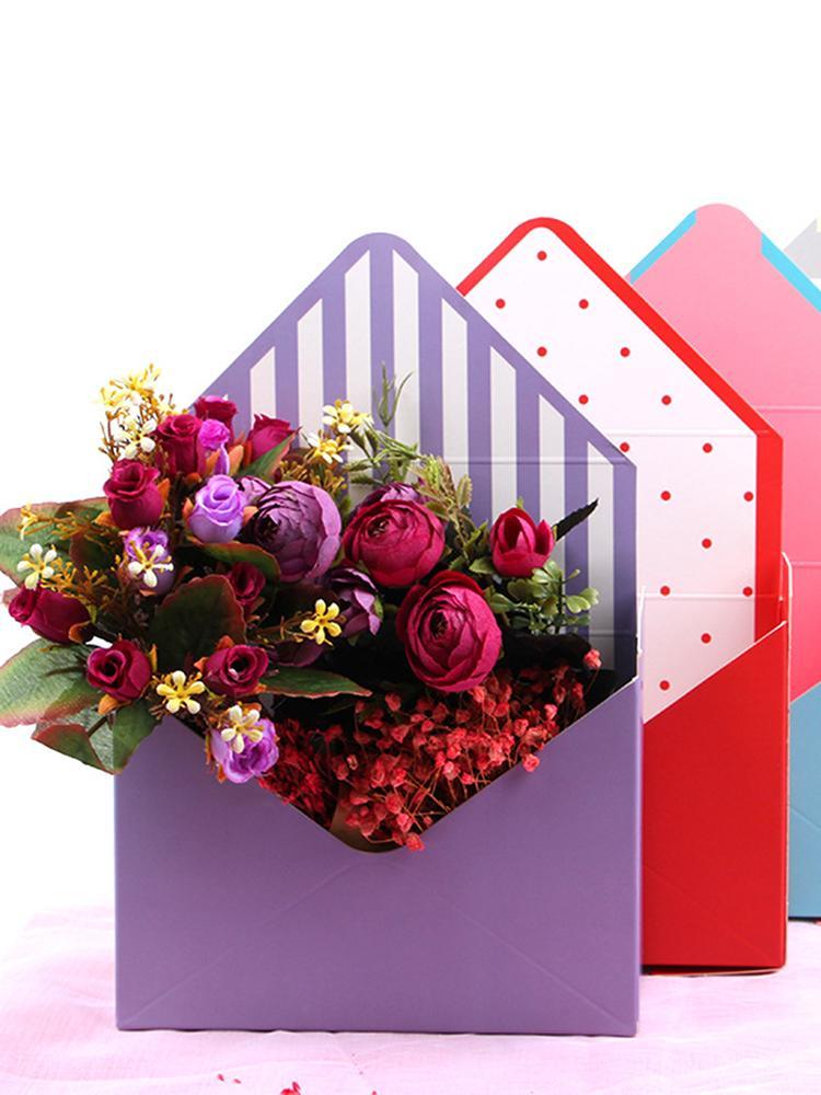 Floral Bouquet Envelope Boxes Flower Wrapping Holder Elegant Folding ...