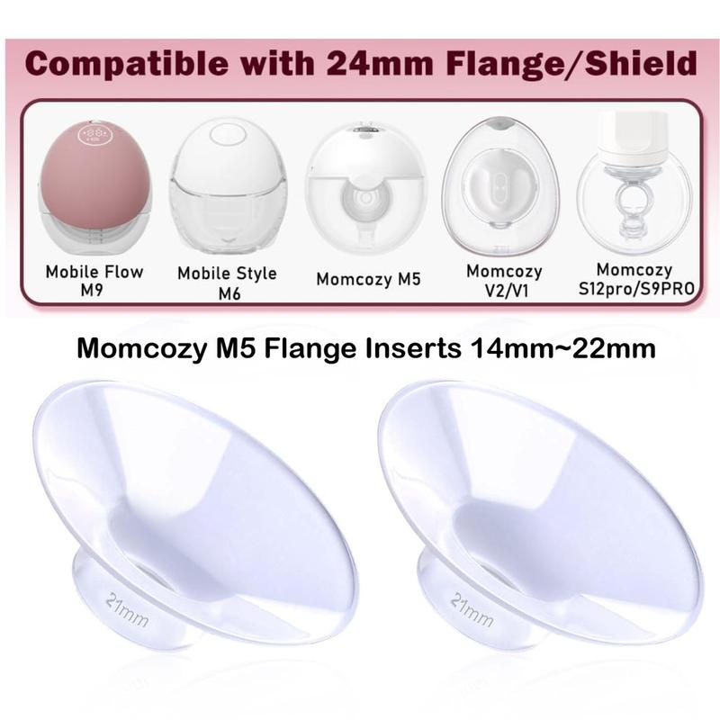 Flange Inserts Compatible with Momcozy M5 Breast Pump 24mm Shields ...