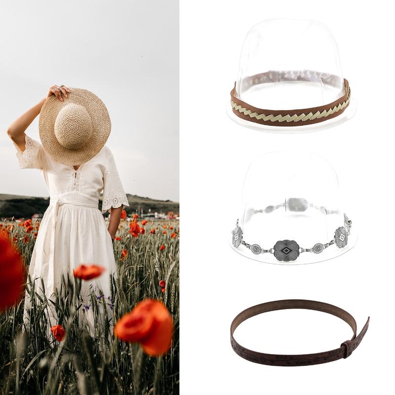 Straw Hat Bands Cowboy Hat Bands Leather Hat Bands For Men Western ...