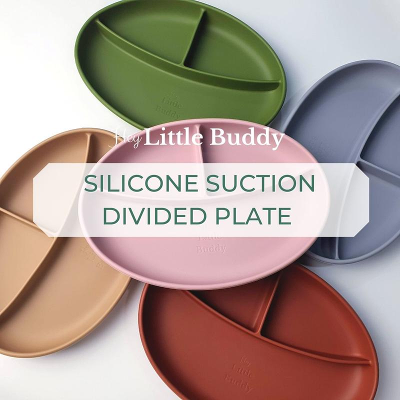 Hey Little Buddy Silicone Suction Plate Baby Led Weaning Eating Feeding ...