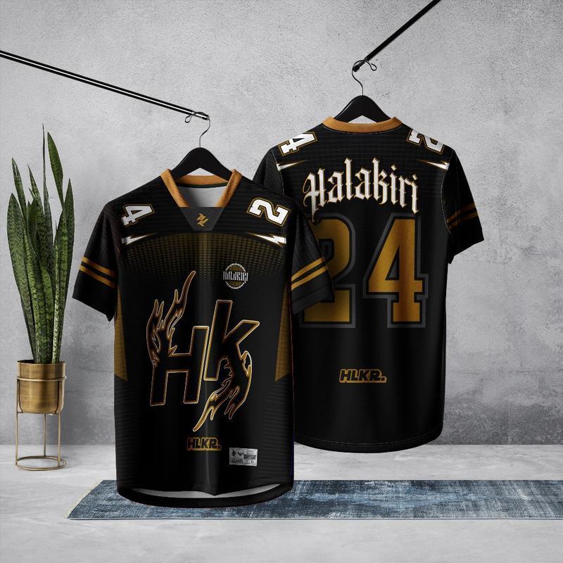HALAKIRI JERSEY PANAS, Bersulam Sisipan NFL, Bahan LYCRA 280GSM ...