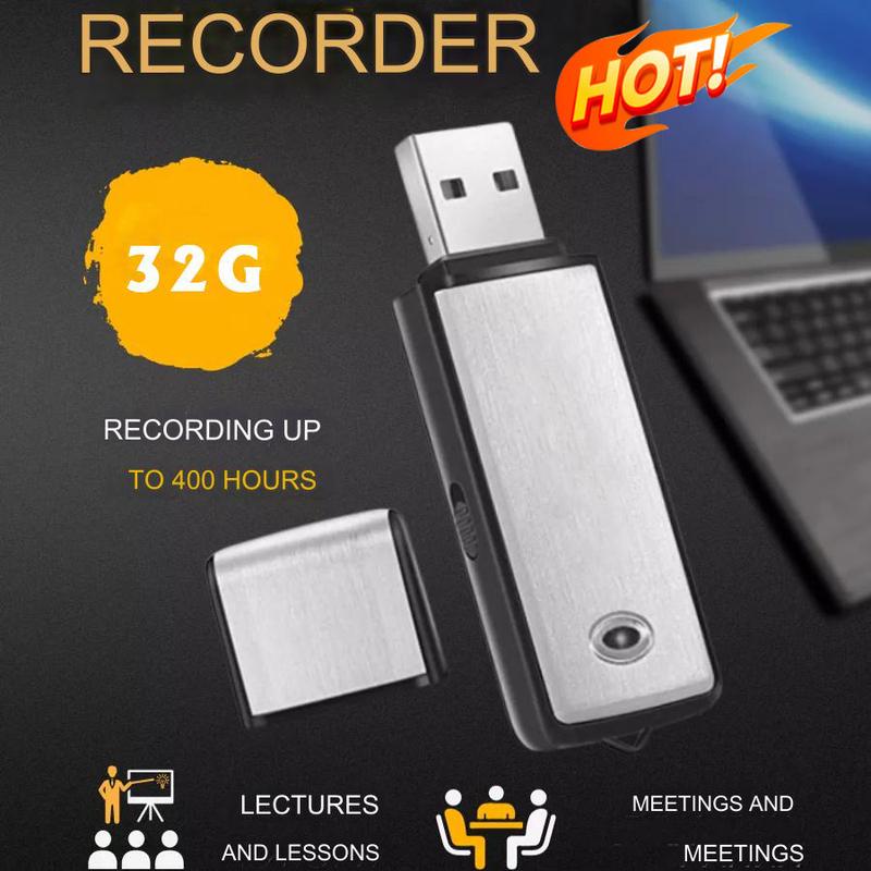 32G Voice Recorder, Digital Audio Recorder with 400 Hours Recording ...