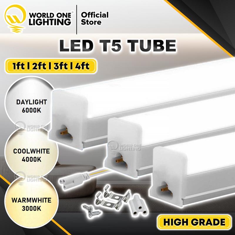 LED T5 Tube 1ft 2ft 3ft 4ft FREE Connector High Grade T5 LED - TikTok ...