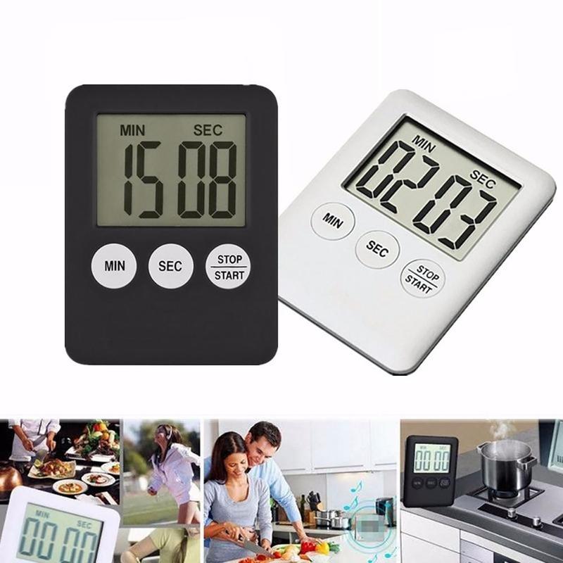 wentjohn- Magnetic Square LCD Digital Timer Kitchen Cooking Countdown ...