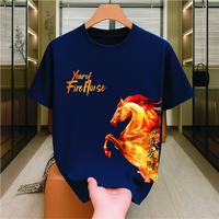 Jual 10XL Kaos Wanita Pria Imlek Kuda Api 2026 Crew Neck Kaos Imlek ...