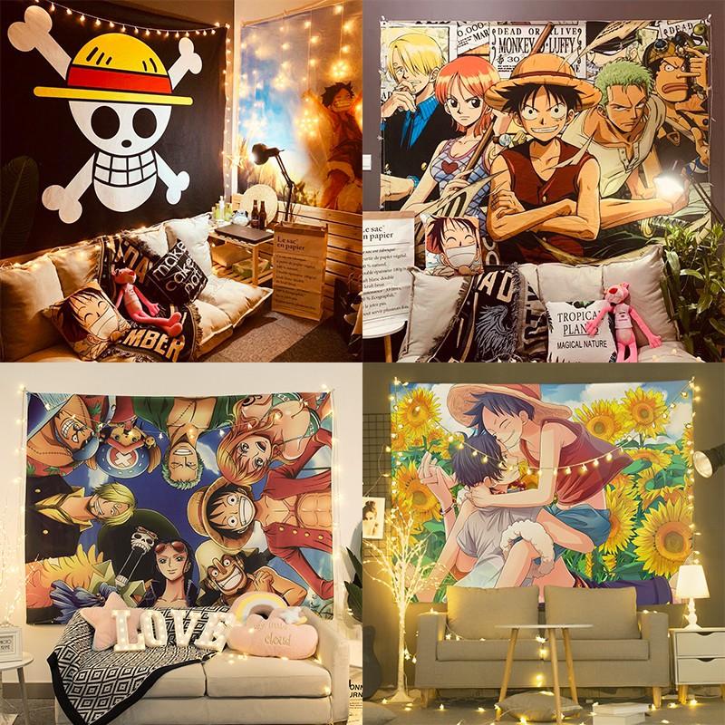 Luffy One Piece Series Decorative Tapestry Living Room Bedroom - TikTok ...