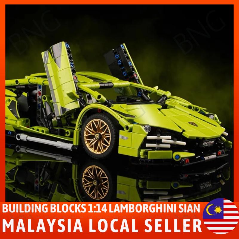 【HOT ITEM】Building Blocks 1:14 Racing Hyper Car Lambroghini Sian ...